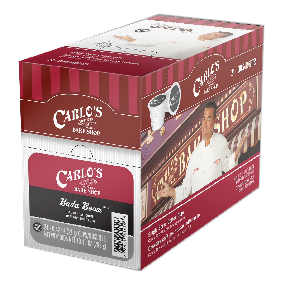 CARLO'S BAKE SHOP BADA BOOM ITALIAN ROAST, Single-cup Coffee for Keuri
